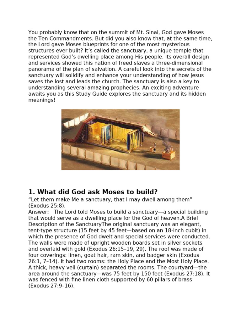Understanding the Sanctuary's Symbolism | PDF | Sacrifice | Jesus