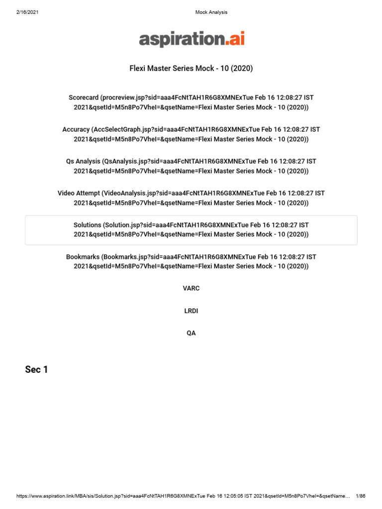 Flexi Master Series Mock Analysis 2020 | PDF | Physical Cosmology ...