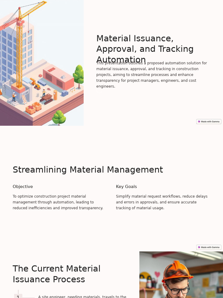 Material Issuance Approval and Tracking Automation | PDF | Automation ...