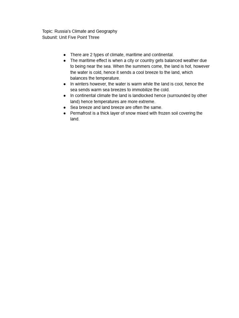 Unit Five Point Three Geography | PDF