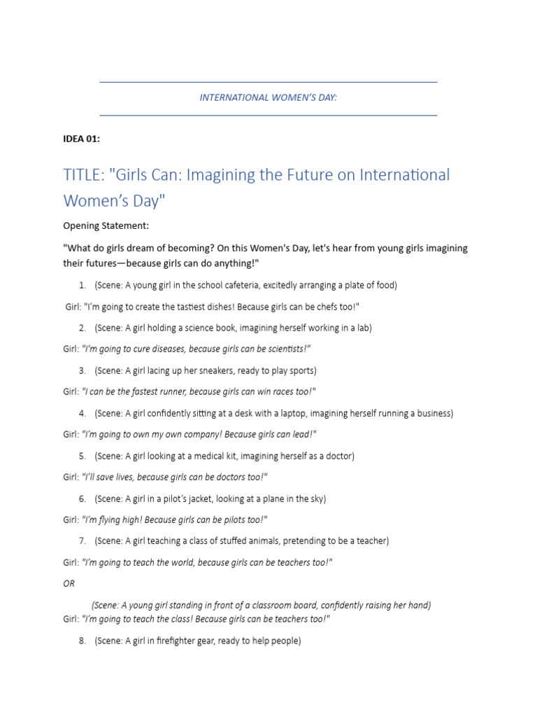 International Women's Day | PDF