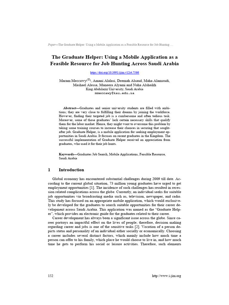 The_Graduate_Helper_Using_a_Mobile_Appli | PDF | Usability | Résumé