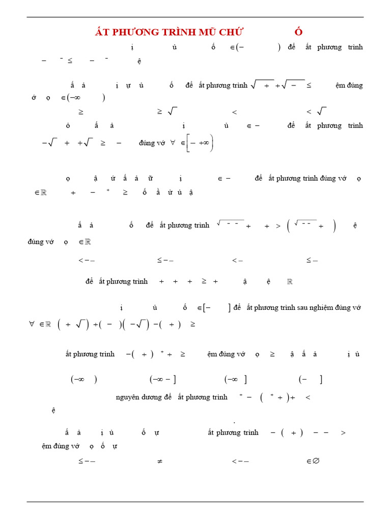 Bat Phuong Trinh Mu Chua Tham So | PDF