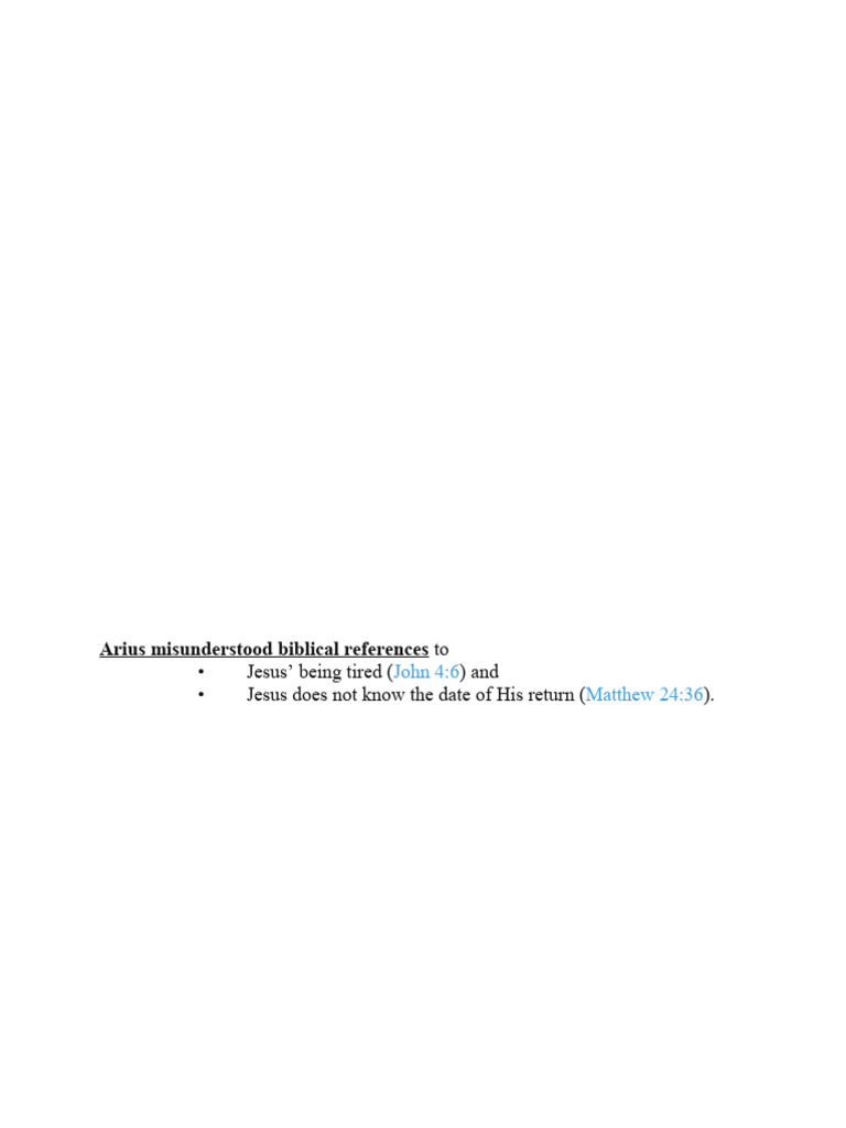 Arianism: Denial of Christ's Divinity | PDF | Arianism | God The Father