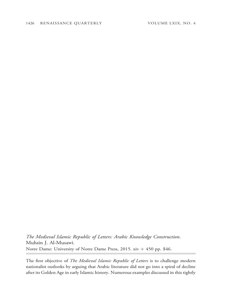 Arabic Literary Networks in Early Modern Islam | PDF | Arabic | Liberal ...
