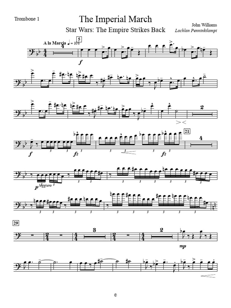 The Imperial March - Trombone 1 | PDF