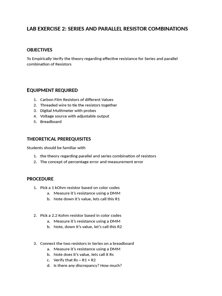 LAB 2 Series Parallel | PDF
