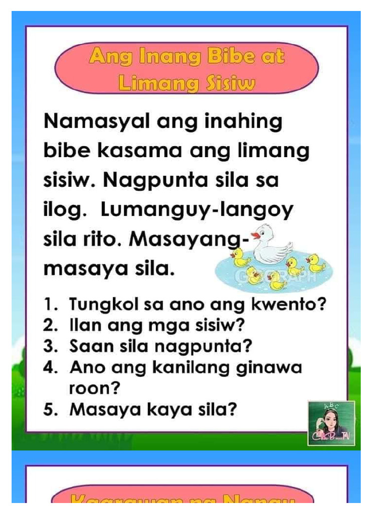 Filipino Reading Comprehension (Part 2) | PDF