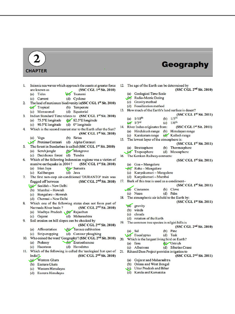 Geography Pyq | PDF
