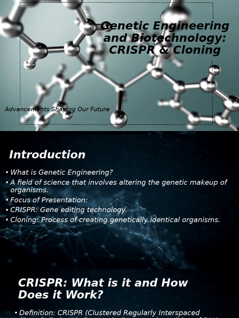 Presentation Genetic Engineering and Biotechnology CRISPR & Cloning | PDF | Cloning | Crispr