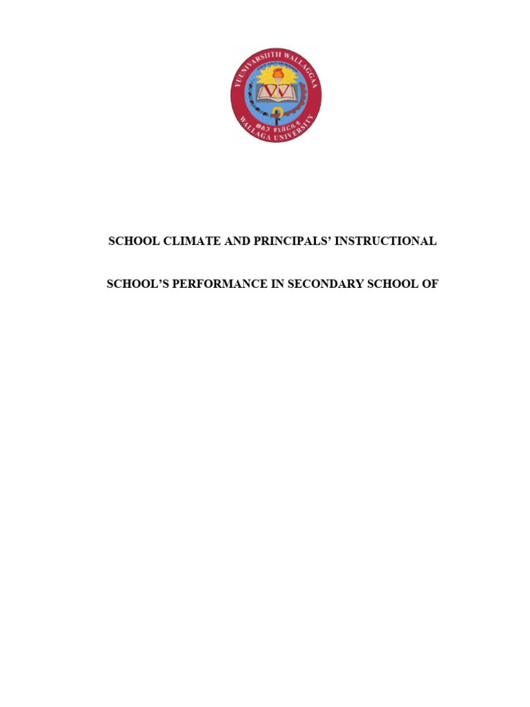 Belay Final Thesis to Internal (1) | PDF | Leadership | Schools