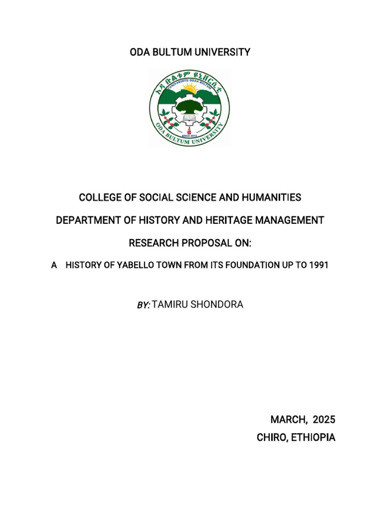 Tamiru Research Proposal | PDF | Ethiopia | Governance