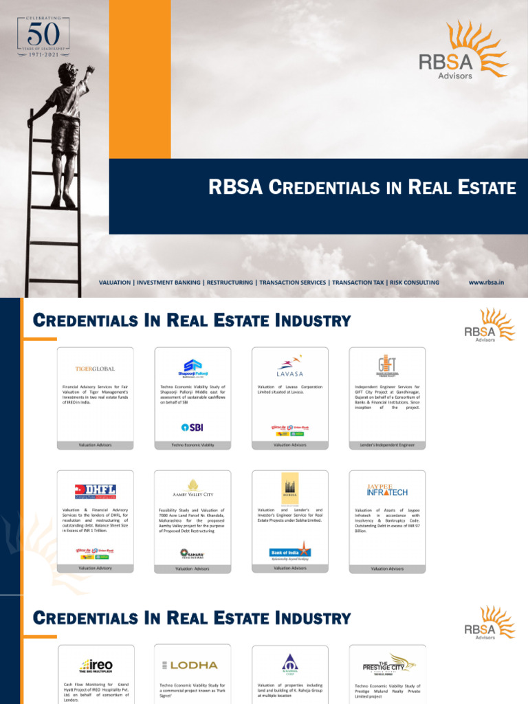 RBSA Real Estate Credentials Overview | PDF
