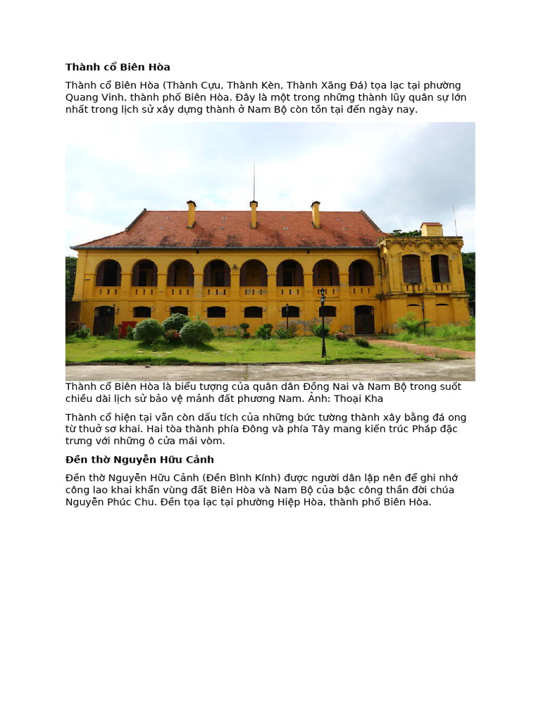 Thành C Biên Hòa | PDF