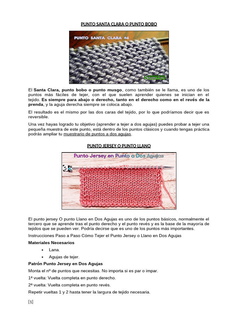 Aprende a Tejer a Dos Agujas 2024 | PDF | Textiles