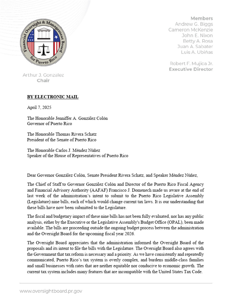 Puerto Rico Tax Reform Proposal Analysis | PDF | Government Budget ...