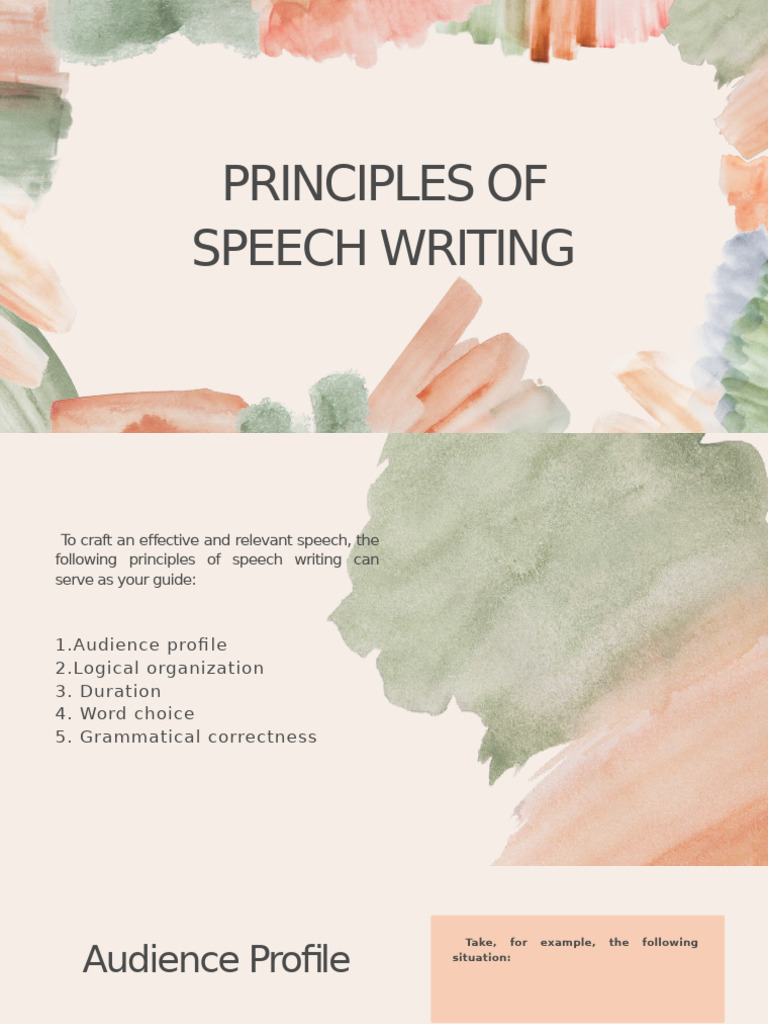 Principles of Speech Writing | PDF | Grammar | Cognition