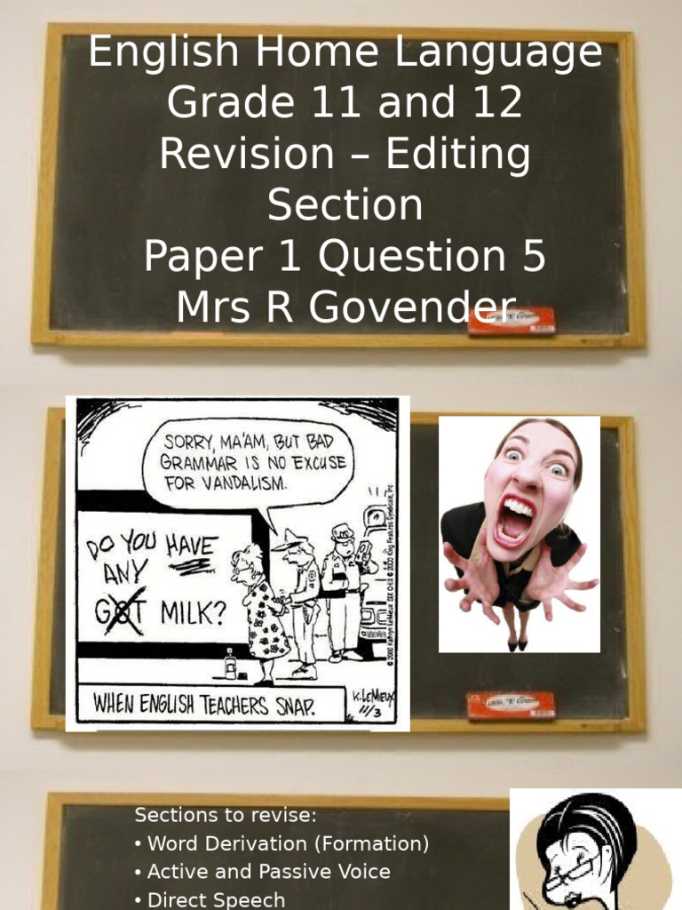 Paper 1 Editing Revision | PDF | Verb | Clause