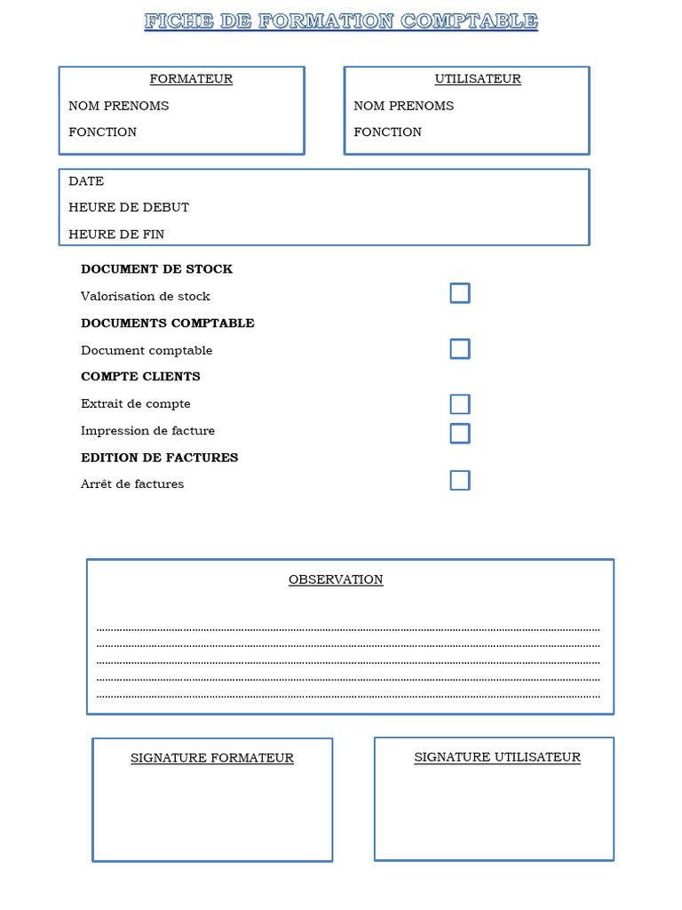 Fiche de Formation Comptable | PDF