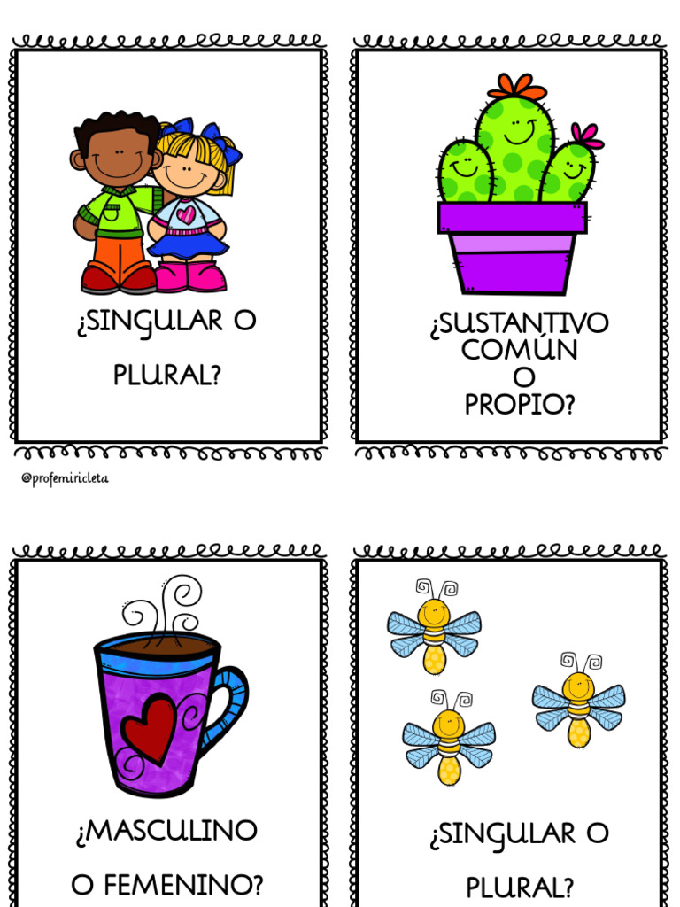 Actividad Primaria El Sobre de Los Sustantivos Común y Propio | PDF