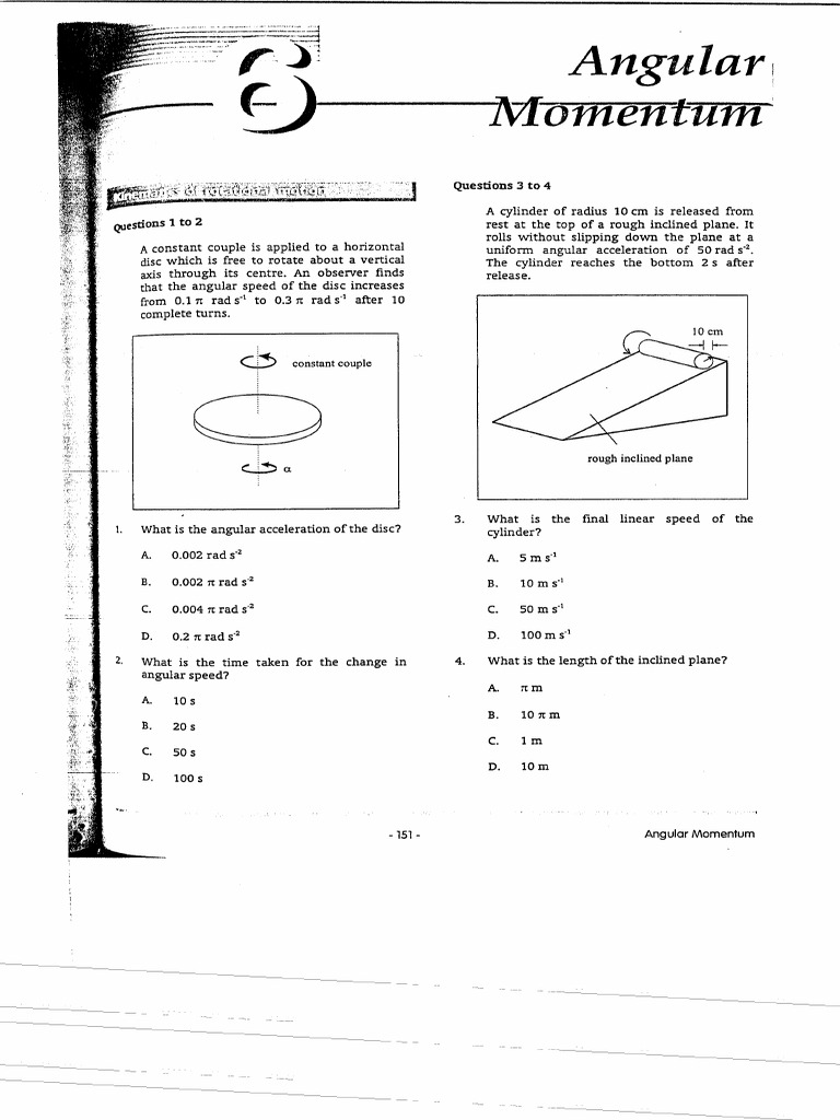 MC Angular Momentum | PDF