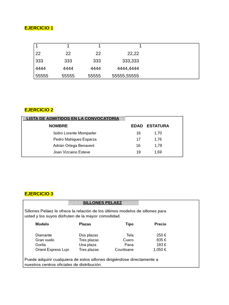 Ejercicio Ofimatica | PDF