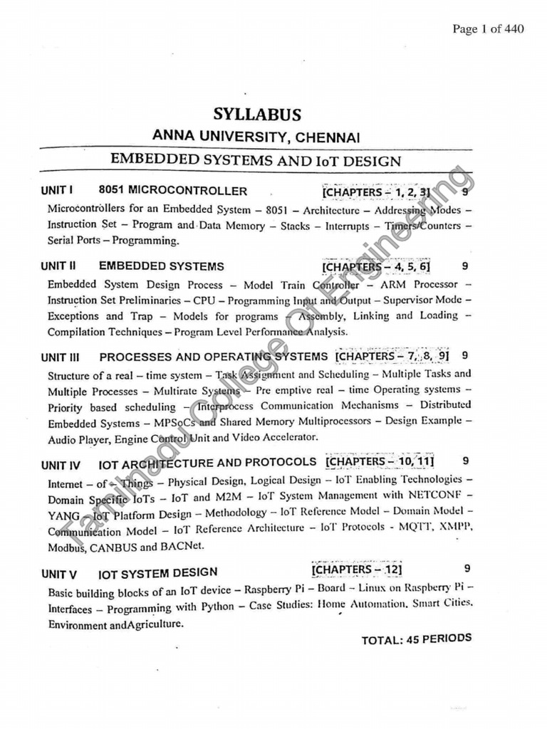 Embedded System and IOT Design Lakshmi Book | PDF | Microcontroller | Scheduling (Computing)