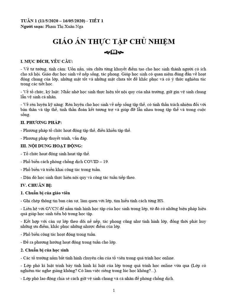 Giao An THC TP CH Nhim | PDF