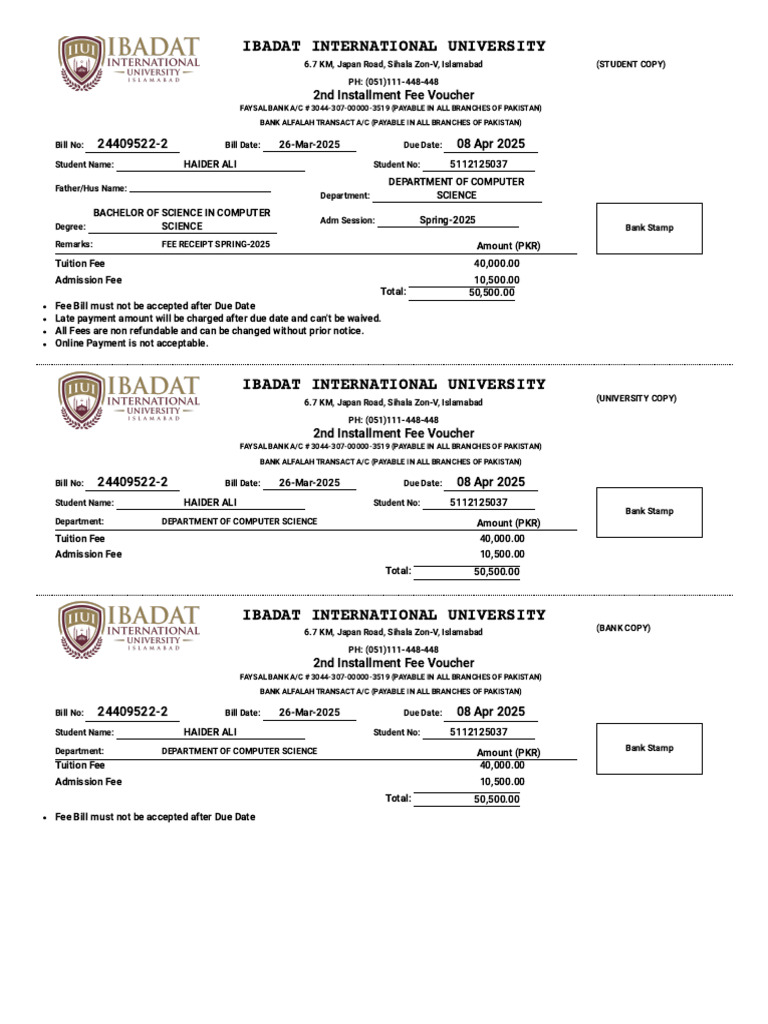 Ums - Iiui.edu - PK Student Student-Invoice PDF-preview 326280 4216 | PDF | Service Industries ...