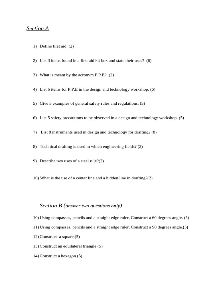 Design and Technology Form 1 | PDF