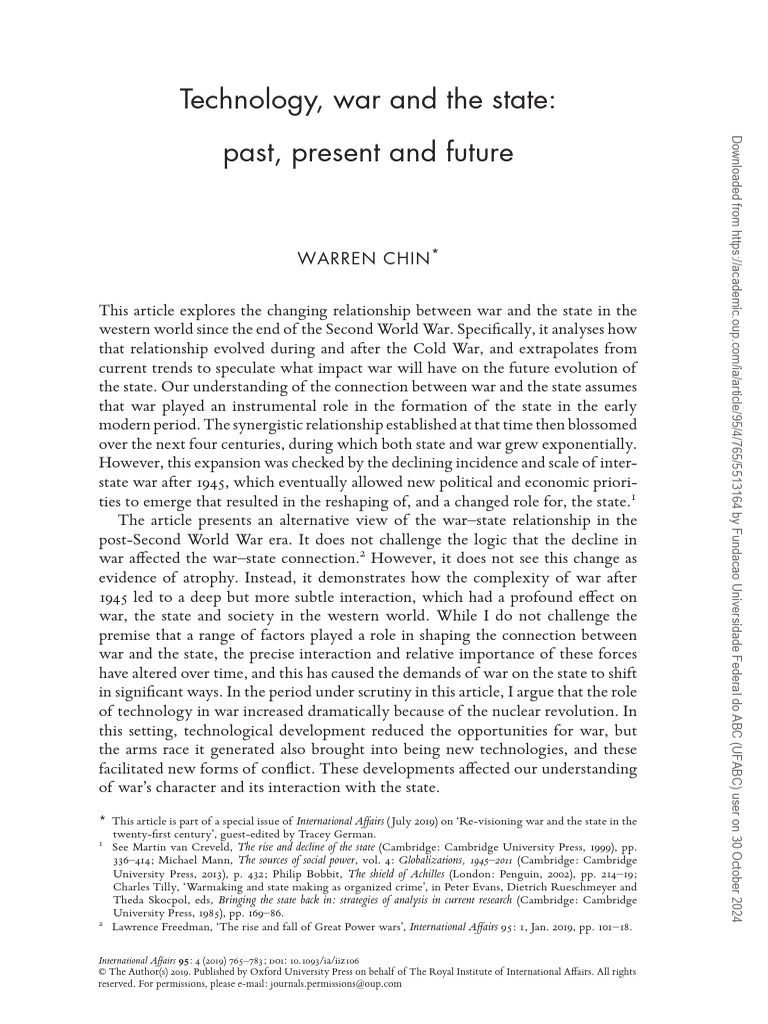 Technology War and The State | PDF | Artificial Intelligence ...