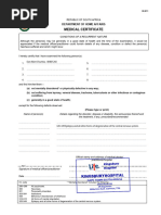 Home Affairs Medical Certificate BI-811 | PDF | Human Diseases And Disorders | Clinical Medicine