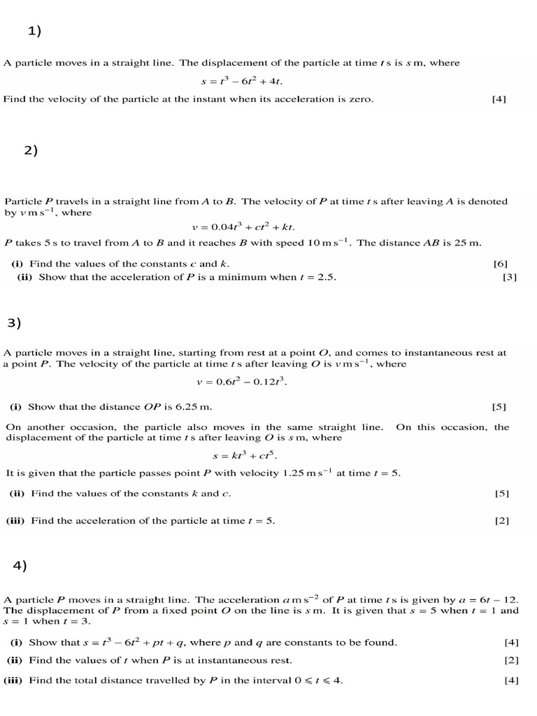 Mechanics Calculus QP | PDF