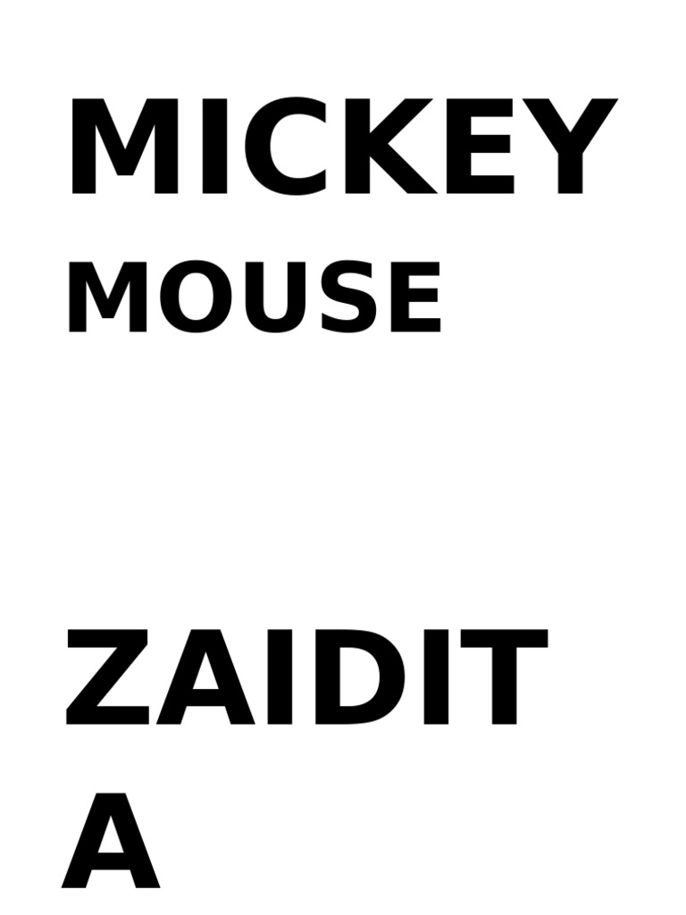 Mickey Mouse | PDF