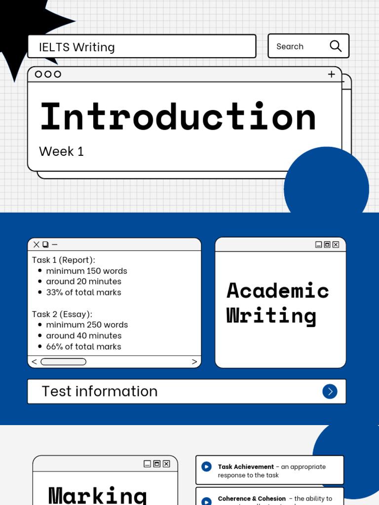 Writing Week 1 | PDF | Chart | International English Language Testing ...