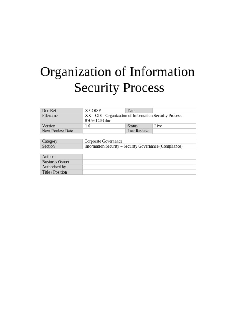 Information Security Process Overview | PDF | Information Security ...