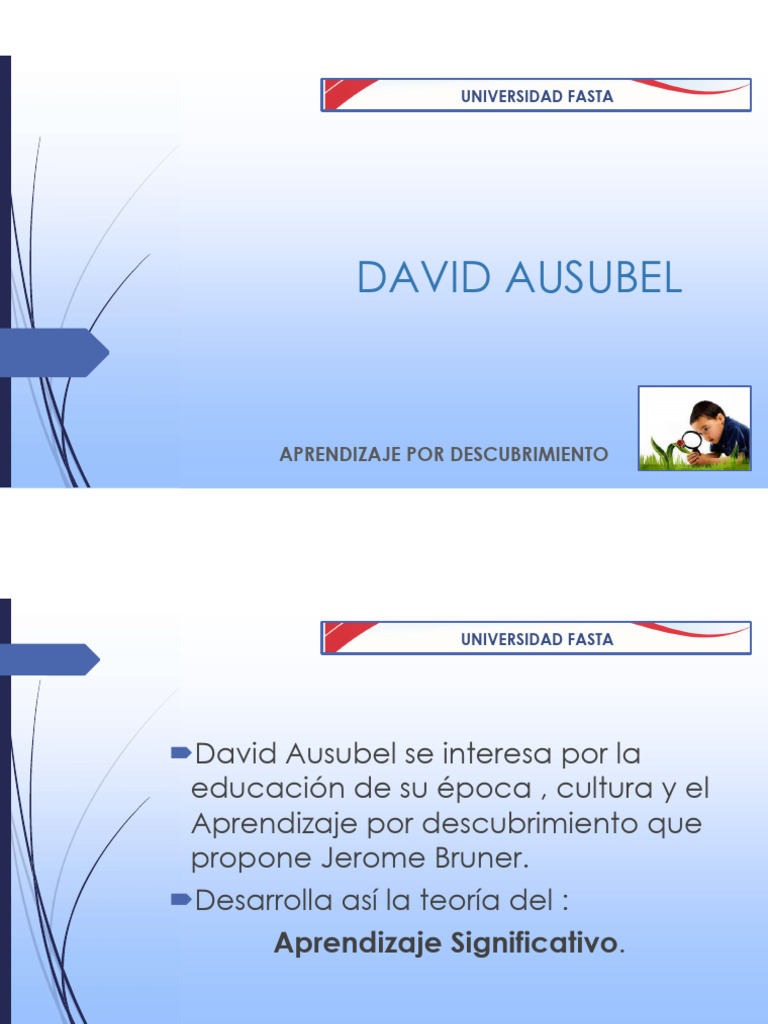 AUSUBEL | PDF | Aprendizaje | Sicología