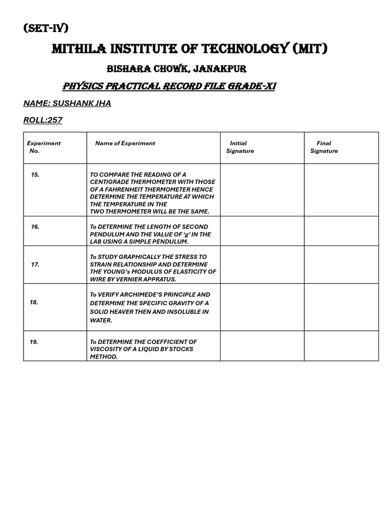 Mithila Institute of Technology (Mit) : (SET-IV) | PDF