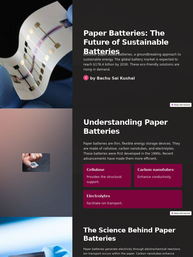 Future of Eco-Friendly Paper Batteries | PDF | Physical Sciences ...