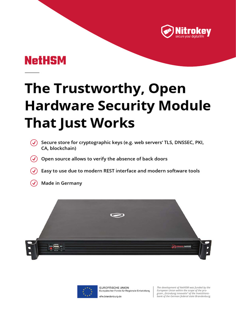 Nitrokey NetHSM Factsheet | PDF | Kernel (Operating System) | Device Driver