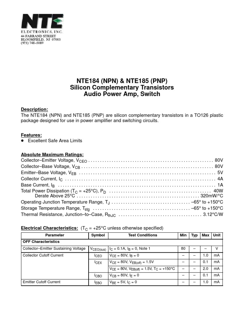 Nte 184 | PDF | Computers | Technology & Engineering