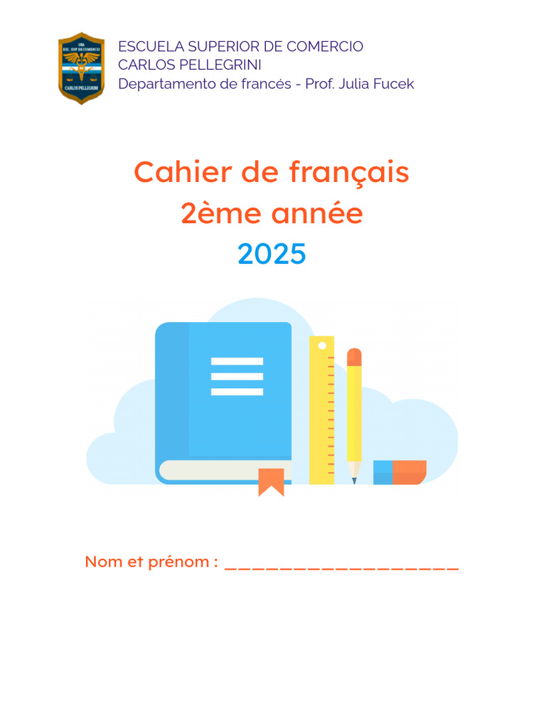 Cahier de révisions de français 2ème année | PDF | Verbe | Fruit