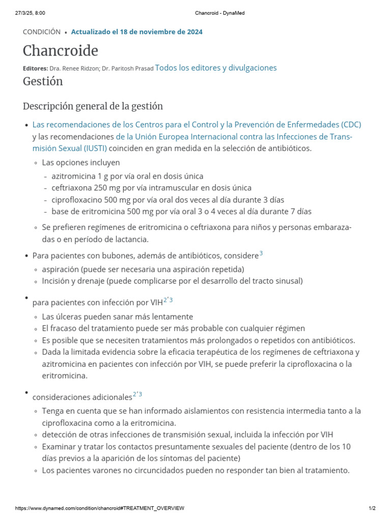 Chancroid - DynaMed | PDF | Inmunología | Medicina