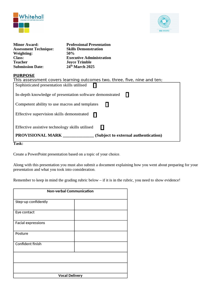 Skills Demonstration Brief | PDF
