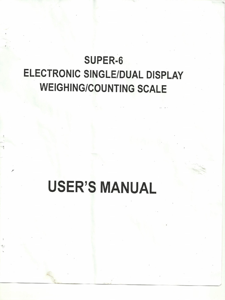 Weighing Counting Scale Instructions | PDF