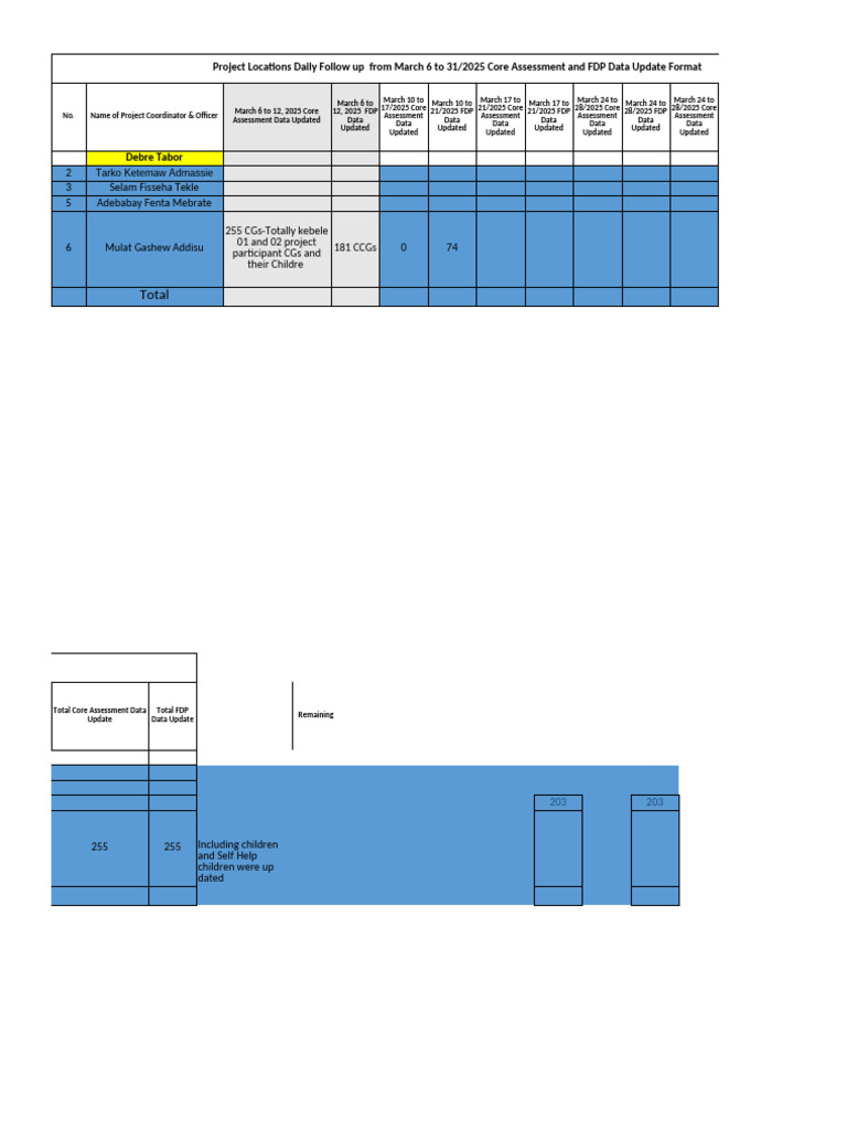 Copy of PDB2 Weekly Update Template March 2025 | PDF