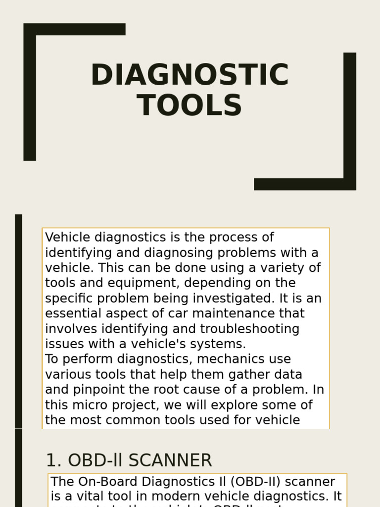 Diagnostic Tools | PDF | Manufactured Goods