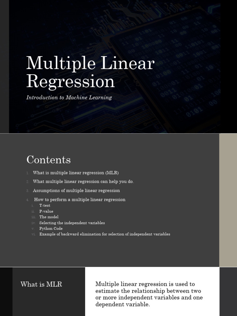 Lecture 4 - Multiple Linear Regression Imran 20022025 092939am | PDF | Regression Analysis ...