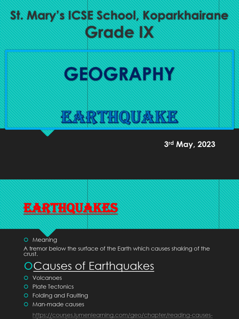 Understanding Earthquakes: Causes & Effects | PDF