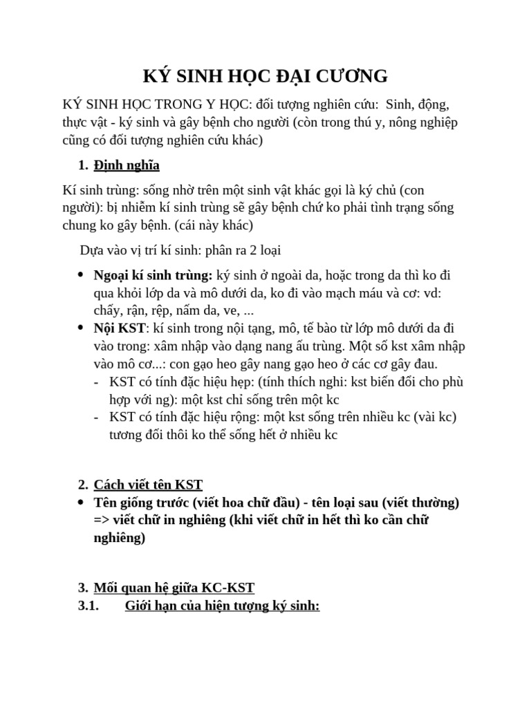 1 - Đại Cương KST | PDF